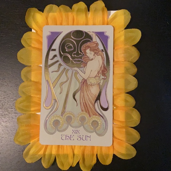 Art | The Sun Tarot Card With Sunflower Petals On Canvas | Poshmark